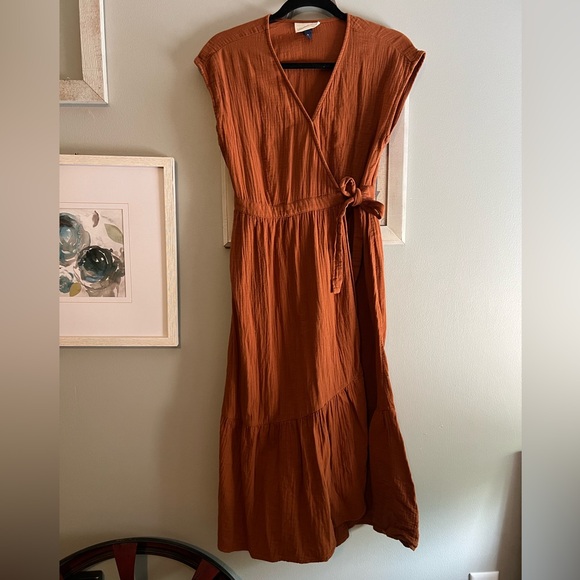 Universal Thread | Dresses | Universal Thread Dress Tiered Wrap Gauze ...